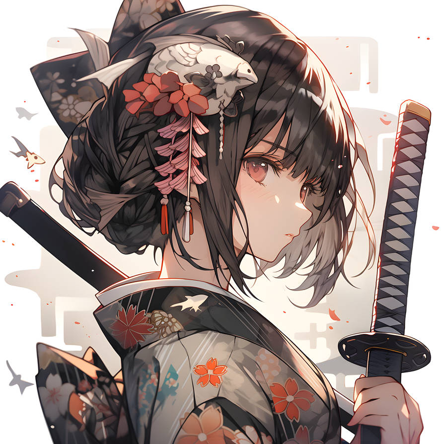 Anime Girl With A Samurai Sword By Maonedesigns On Deviantart