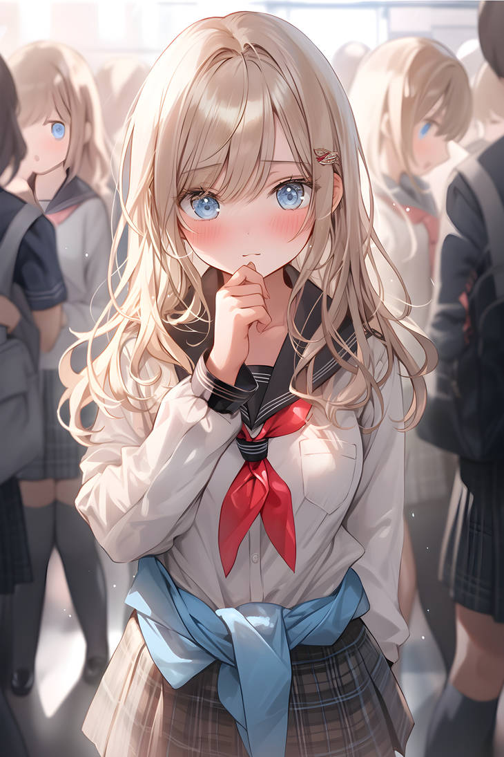 Anime Girl With Blonde Hair By Maonedesigns On Deviantart