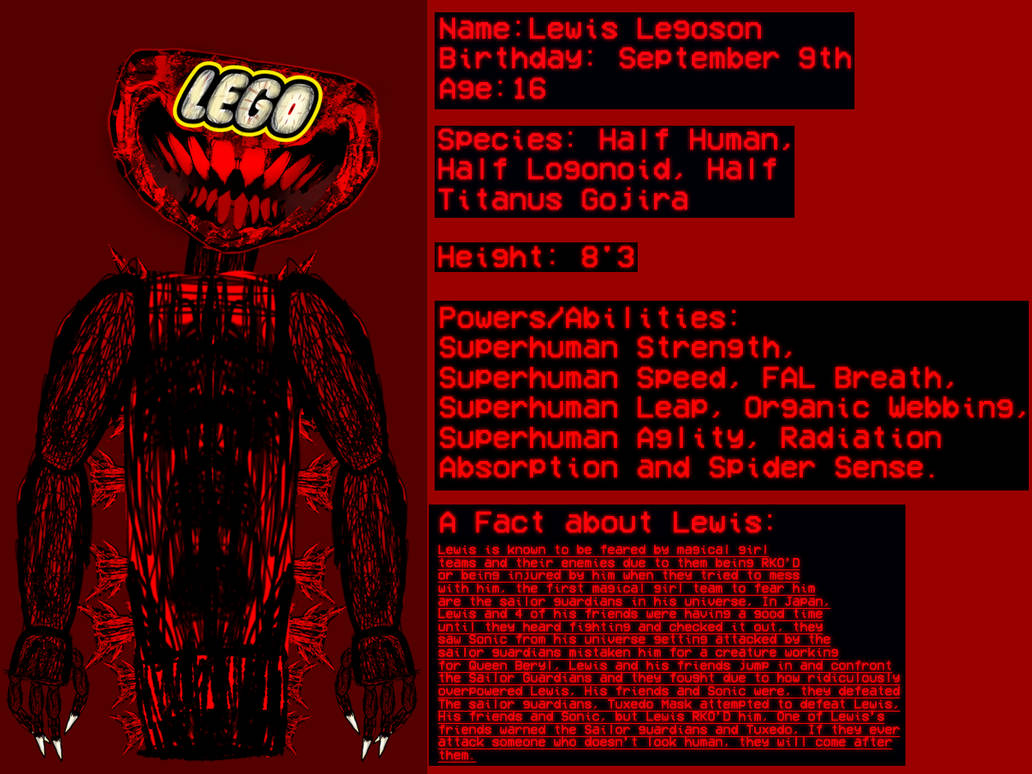 Lewis Bio By Legozilla On Deviantart