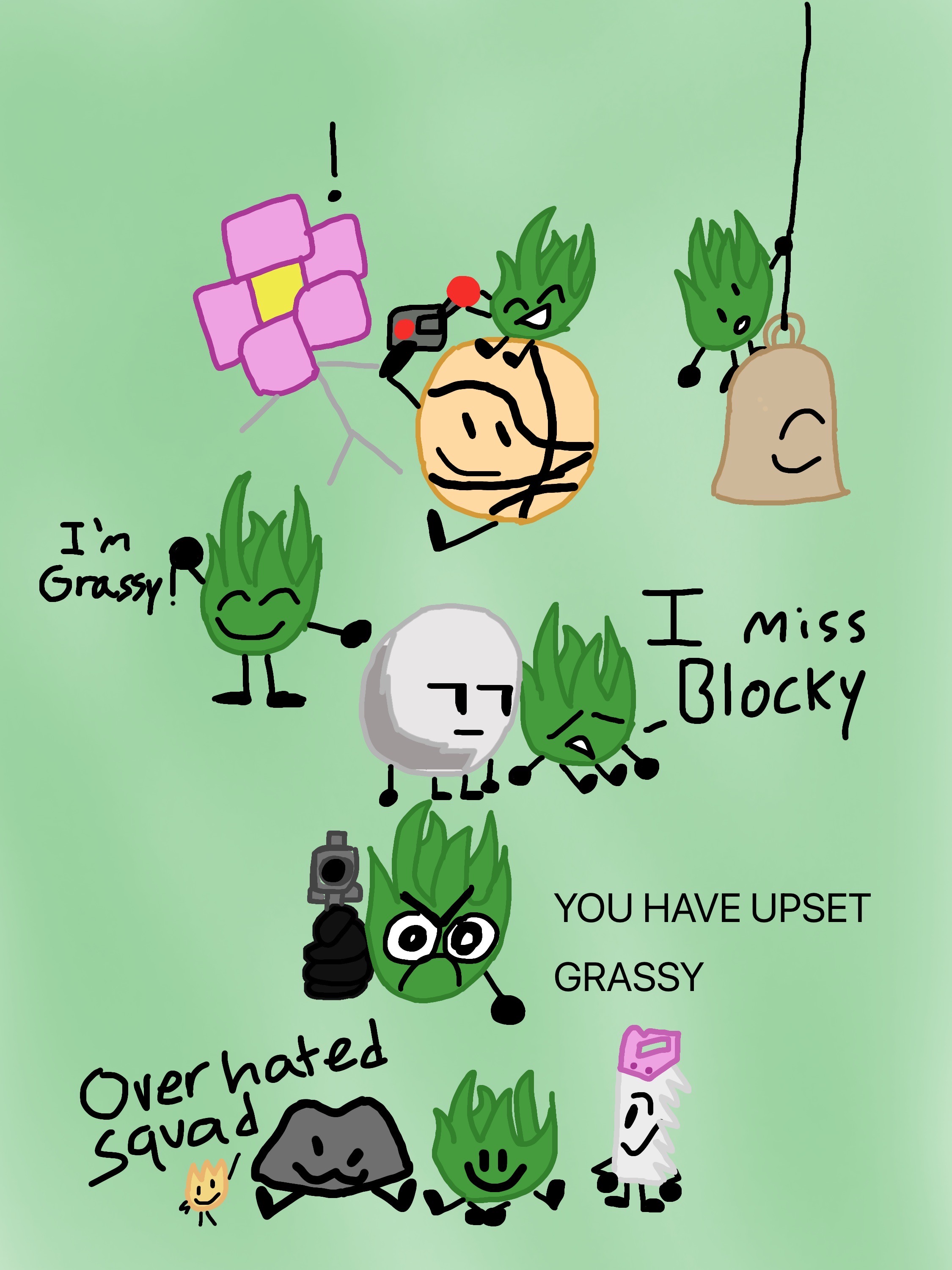 Grassy Propaganda Bfdi By Thatgumnutguy On Deviantart