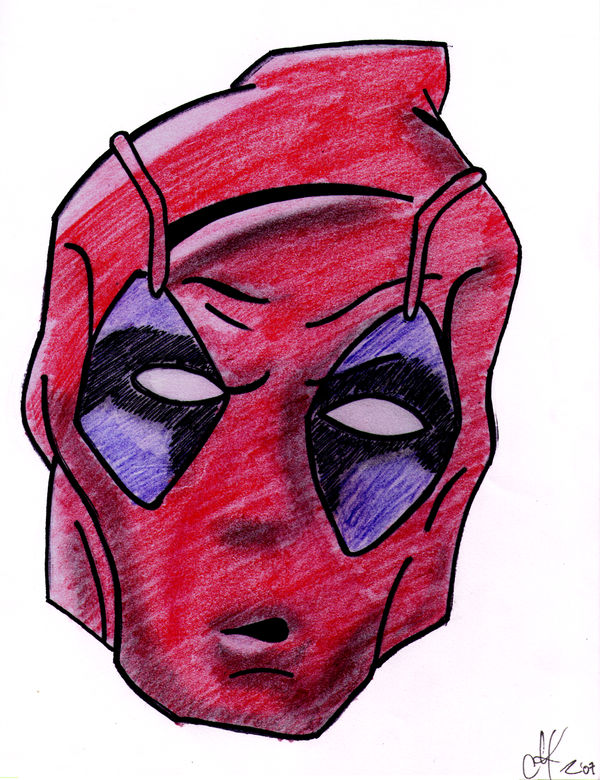 Deadpool's headshot by skip2mylou89 on DeviantArt