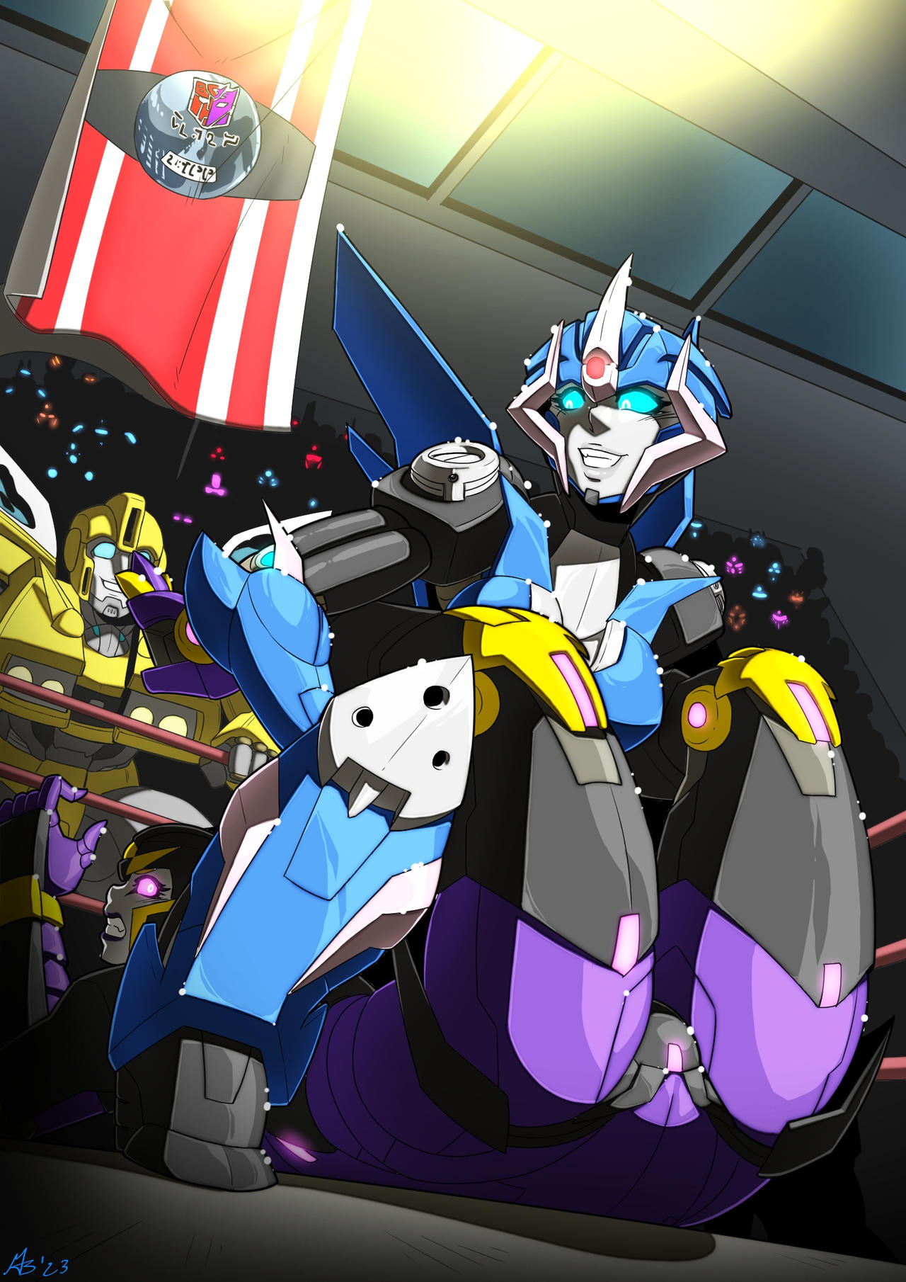 Arcee Breaks Airachnid Commission By Krrwby On Deviantart