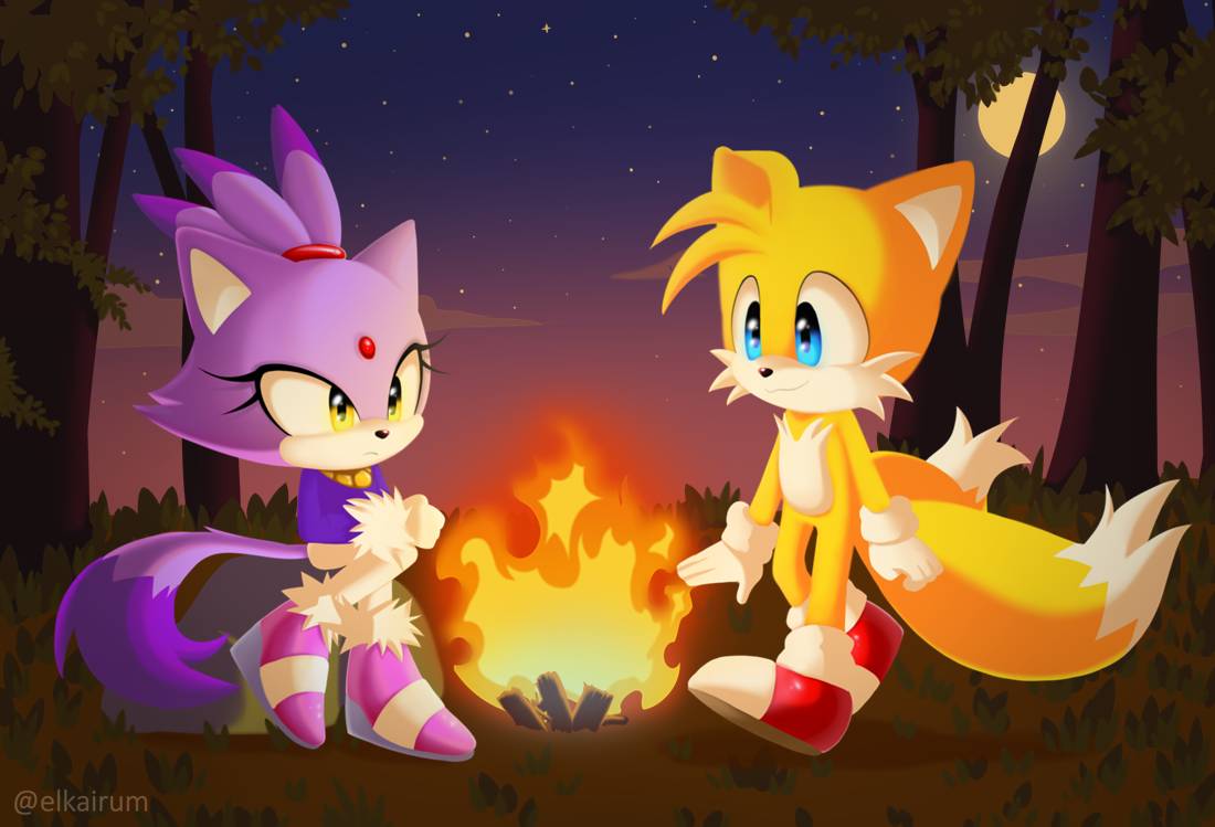 Tails And Blaze Sonic The Hedgehog By Elkairum On Deviantart