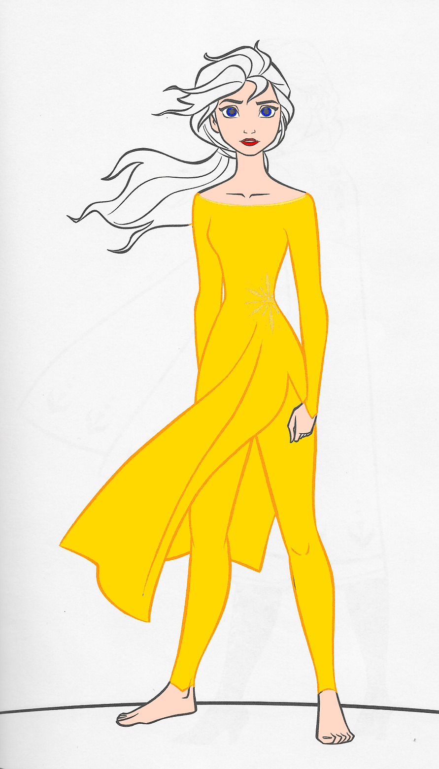 Elsa Frozen In Yellow By Flynn1978 On Deviantart