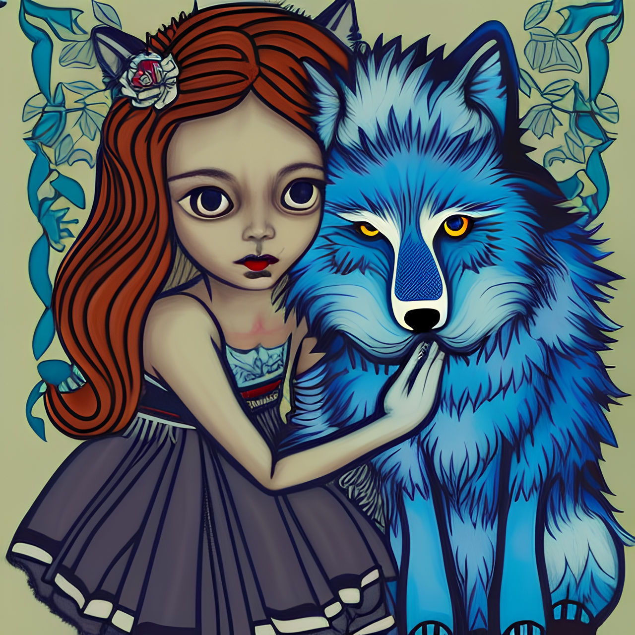 A Girl And Her Wolf By Paigecompositor On Deviantart