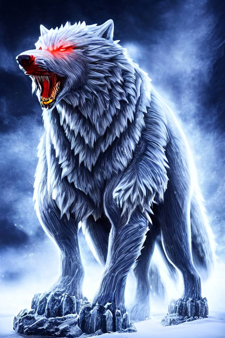 Ice Dire Wolf By Valkyrieeir On Deviantart