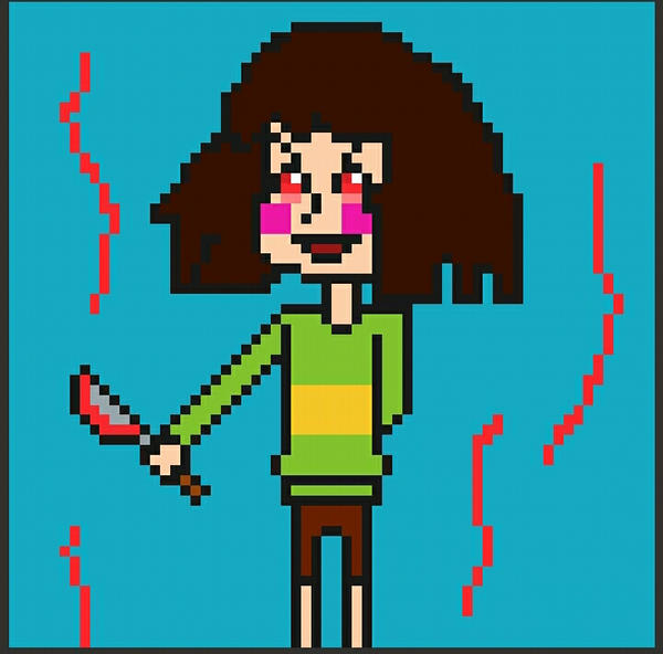 Chara Undertale Pixel Art By Beautifullucy On Deviantart