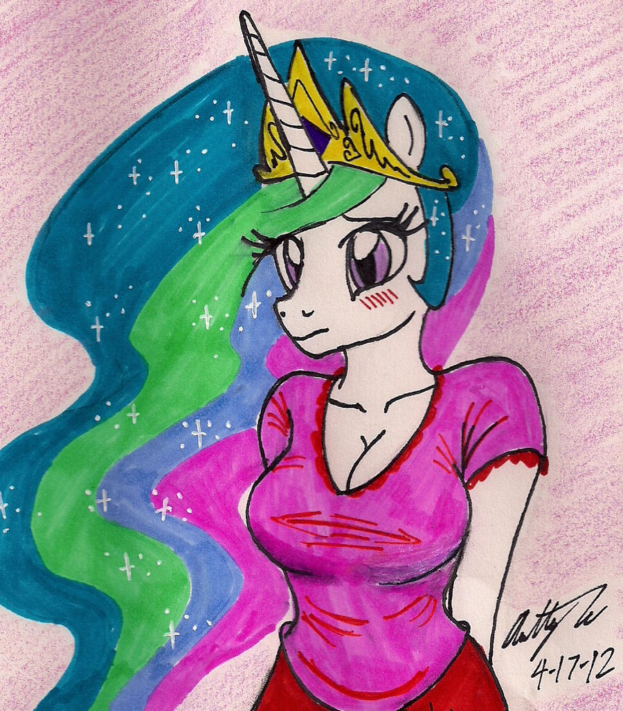 Anthro Celestia By Newyorkx3 On Deviantart