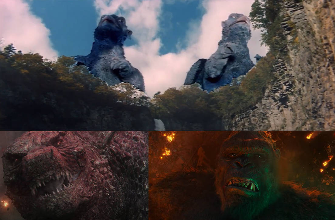 Godzilla And Kong See Gappa By Mnstrfrc On Deviantart
