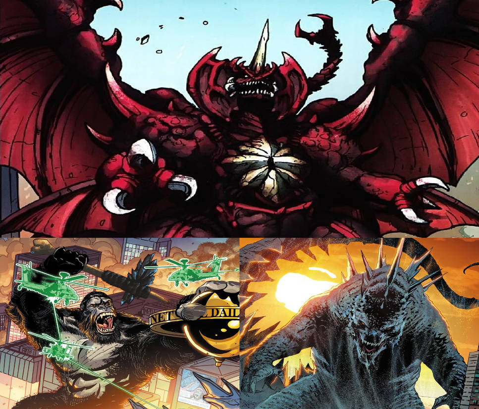 Kong And Godzilla Vs Destoroyah By Mnstrfrc On Deviantart