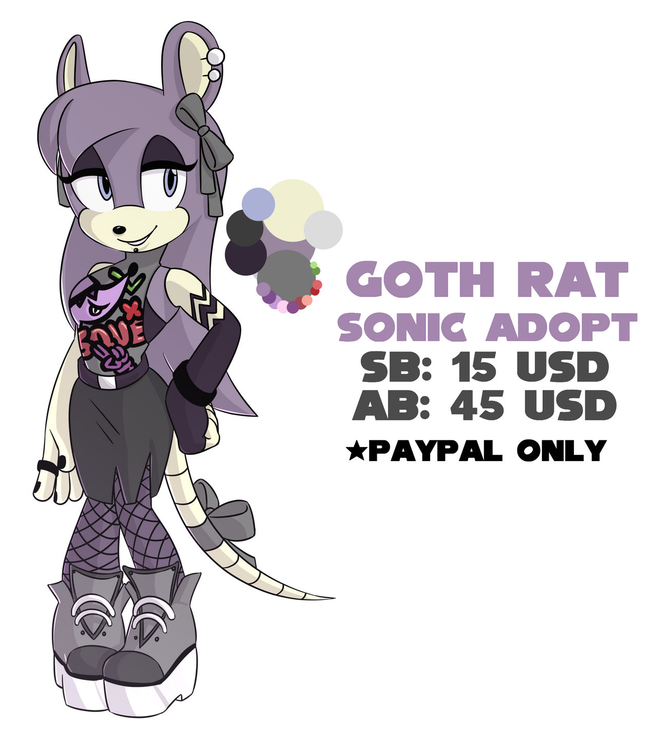 Closed Goth Rat Adopt By Fotia Kouneli On Deviantart