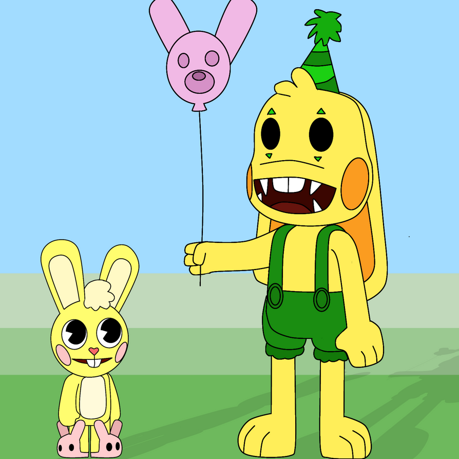 Balloon Bunzo Bunny And Cuddles Cute So By Cuddlesandbunzobunny On