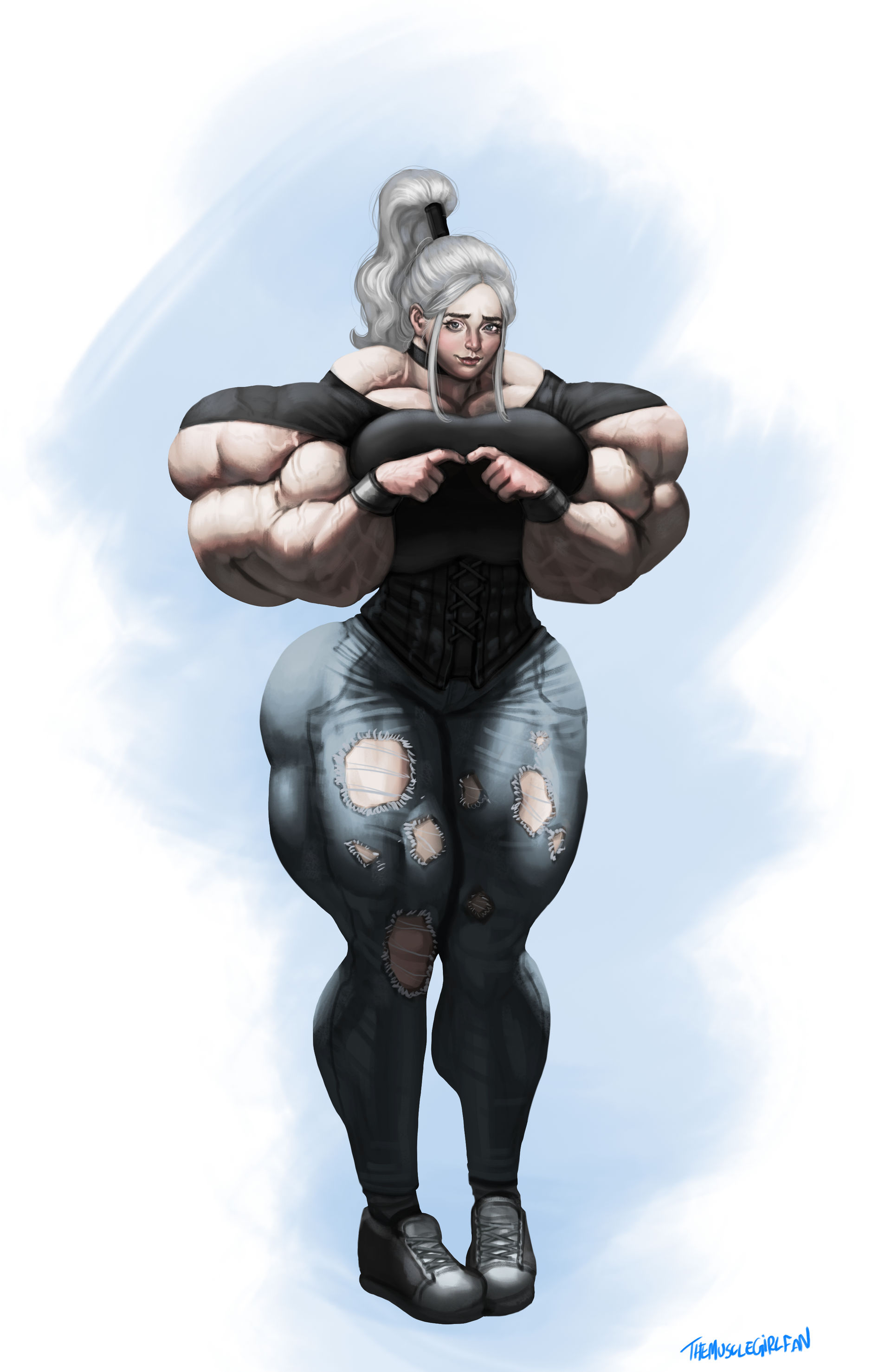 Shy Girl Commission By The Muscle Girl Fan On Deviantart