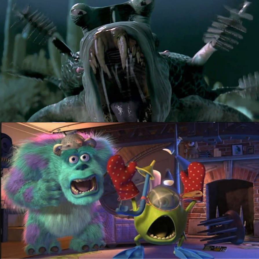 Mikey Scares Sulley And Mike By Requestmaker On Deviantart