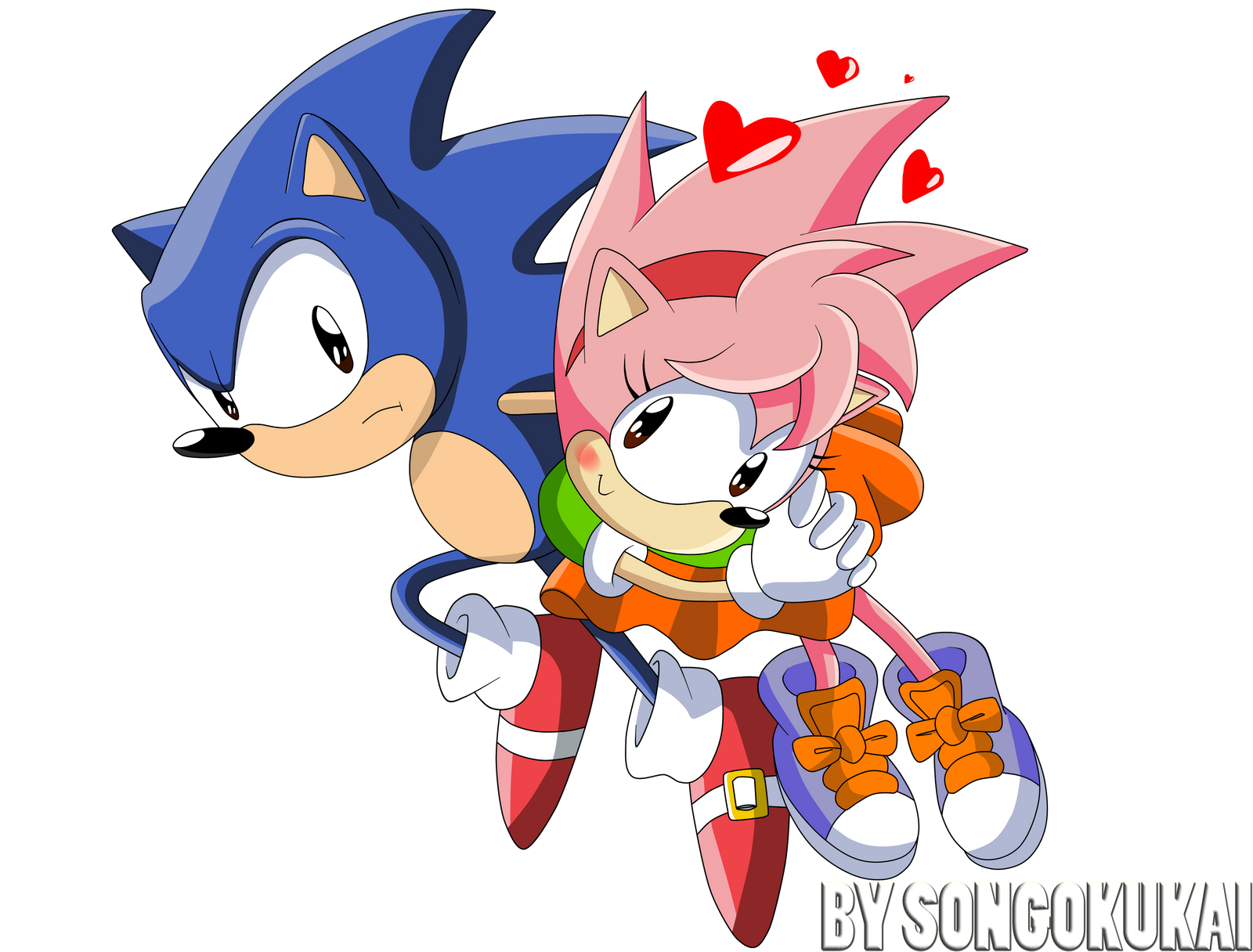 Sonic And Amy By Krizart Da On Deviantart