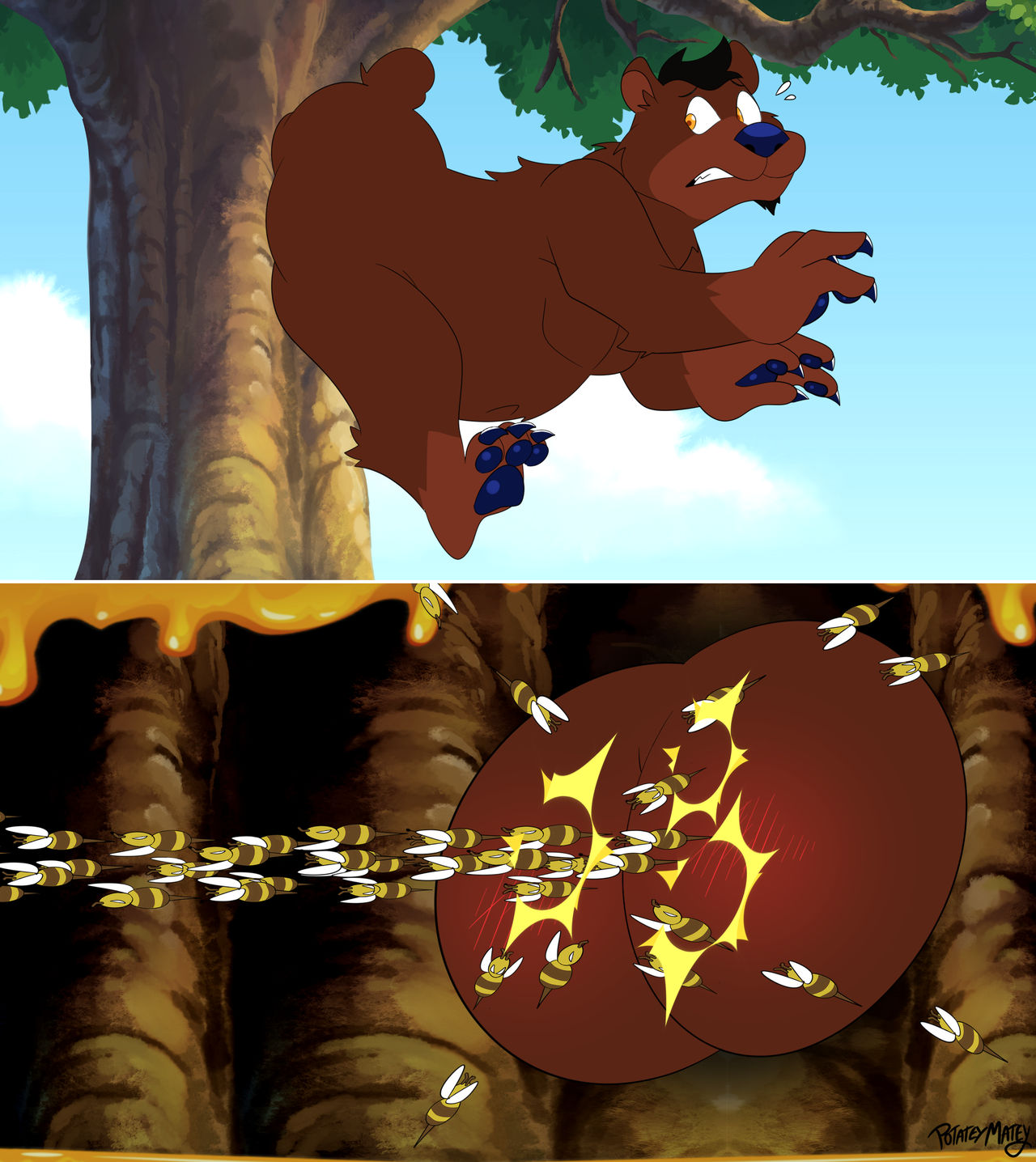 Anton Stuck In The Bee Tree By Potateymatey On Deviantart