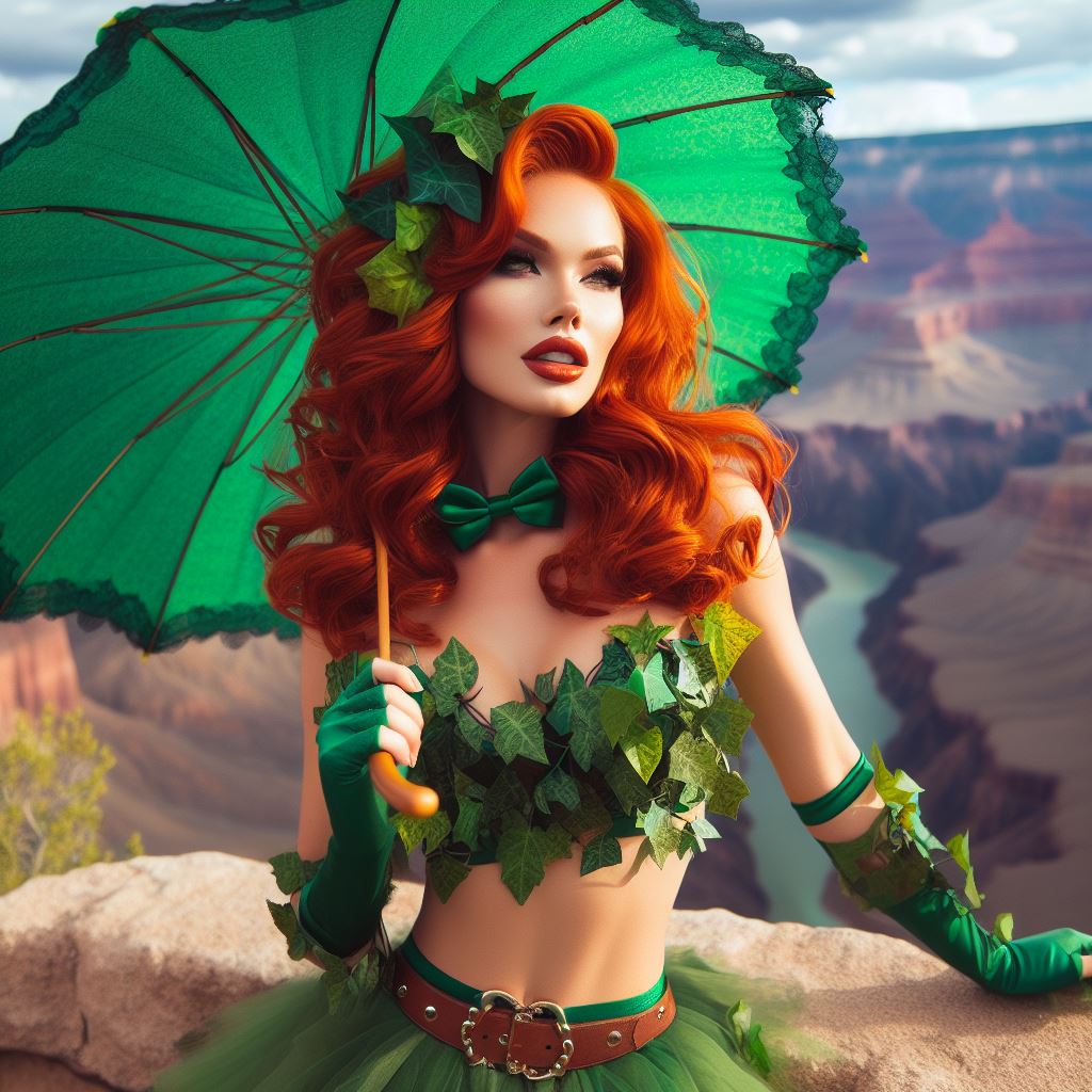 Sexy Poison Ivy Umbrella At The Grand Canyon By Gardenia76 On Deviantart