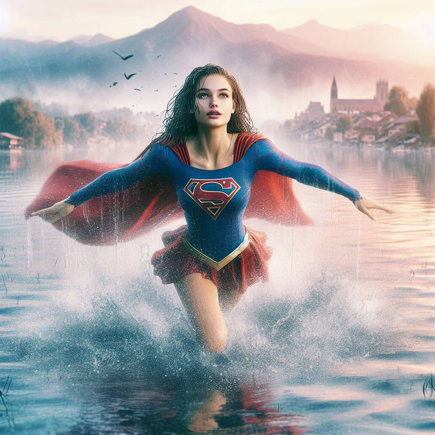 Supergirl Wet From The Lake 2 By Gardenia76 On Deviantart