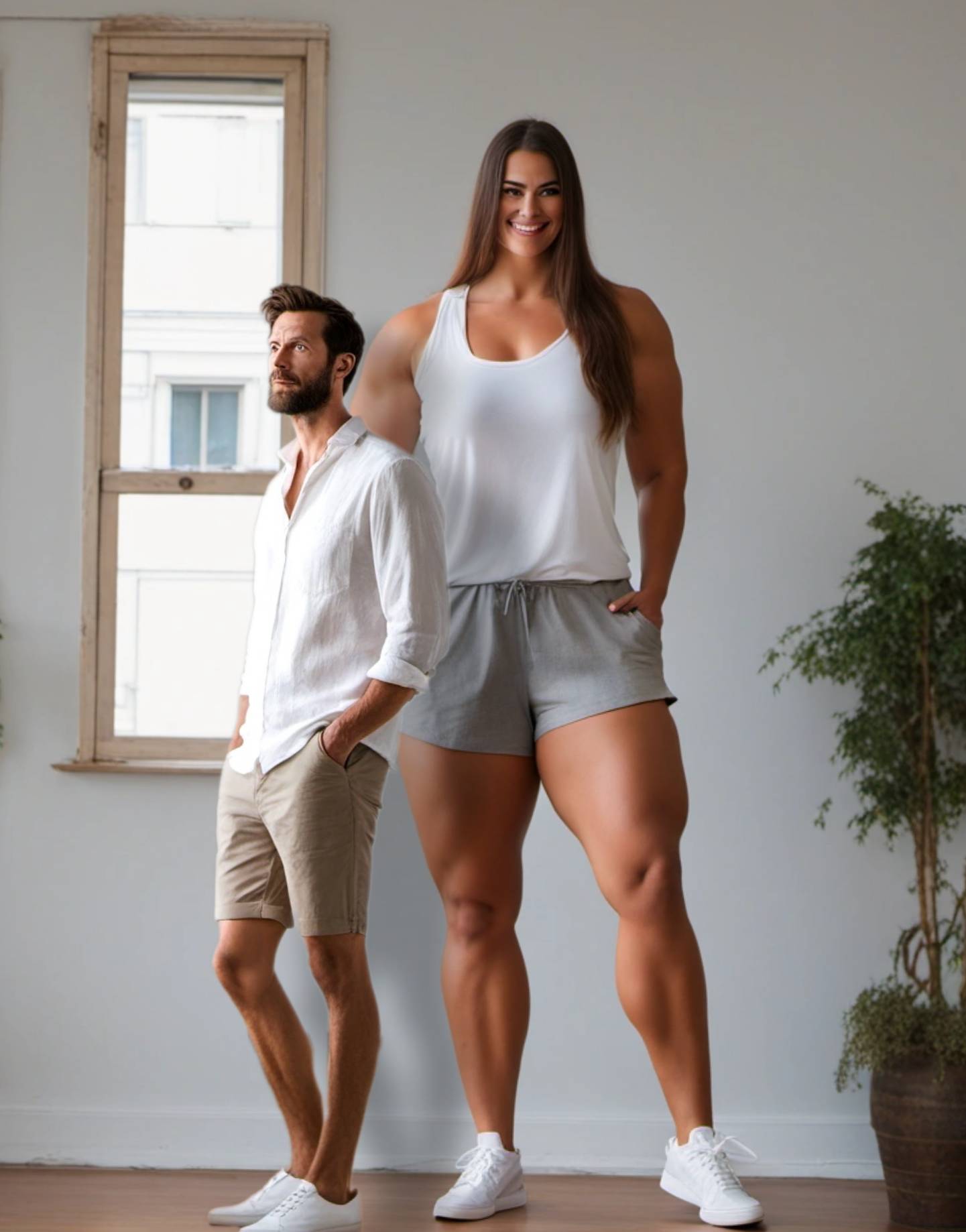 Ai 2 Meter Tall Girlfriend He Is About 173cm By Eljoki On Deviantart