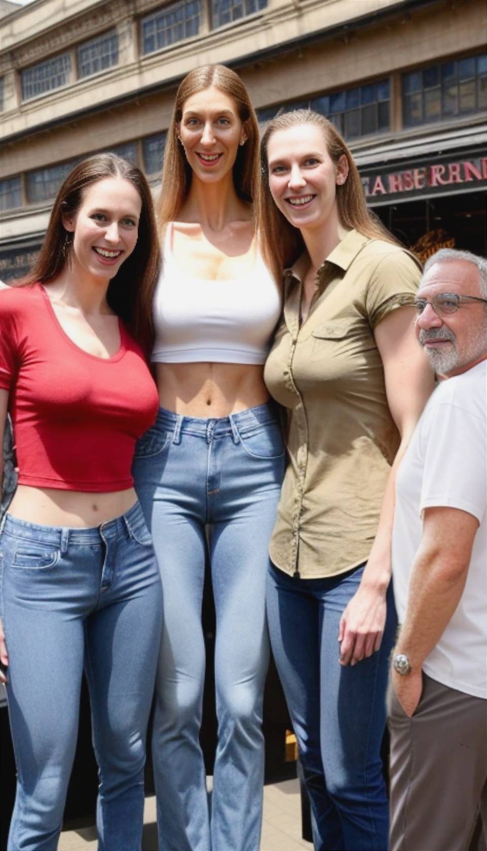 Ai 3 Tall Sisters With Their Dad By Eljoki On Deviantart