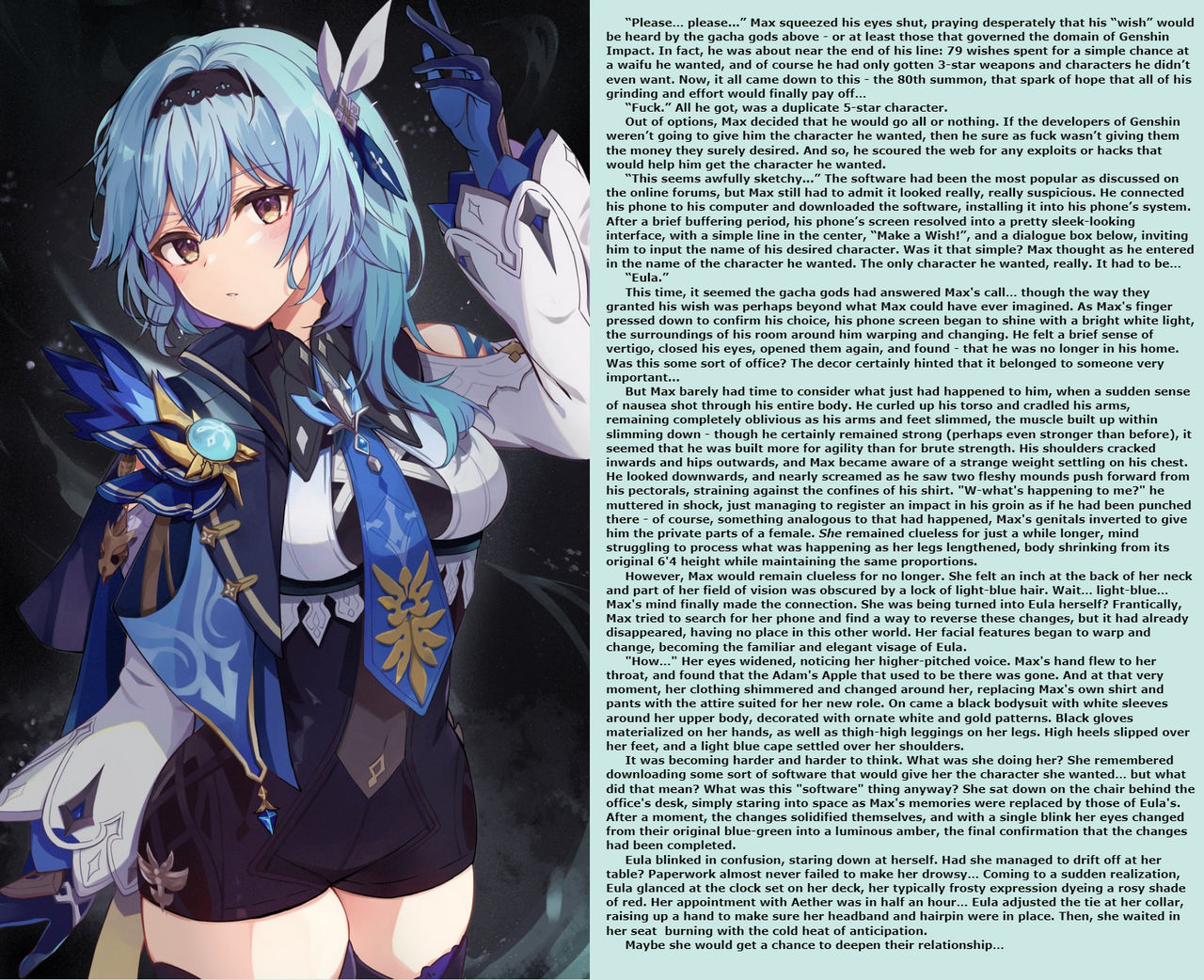 Icy Nobility Genshin Impact Eula Mtf Tftg By Moltencheeze On Deviantart
