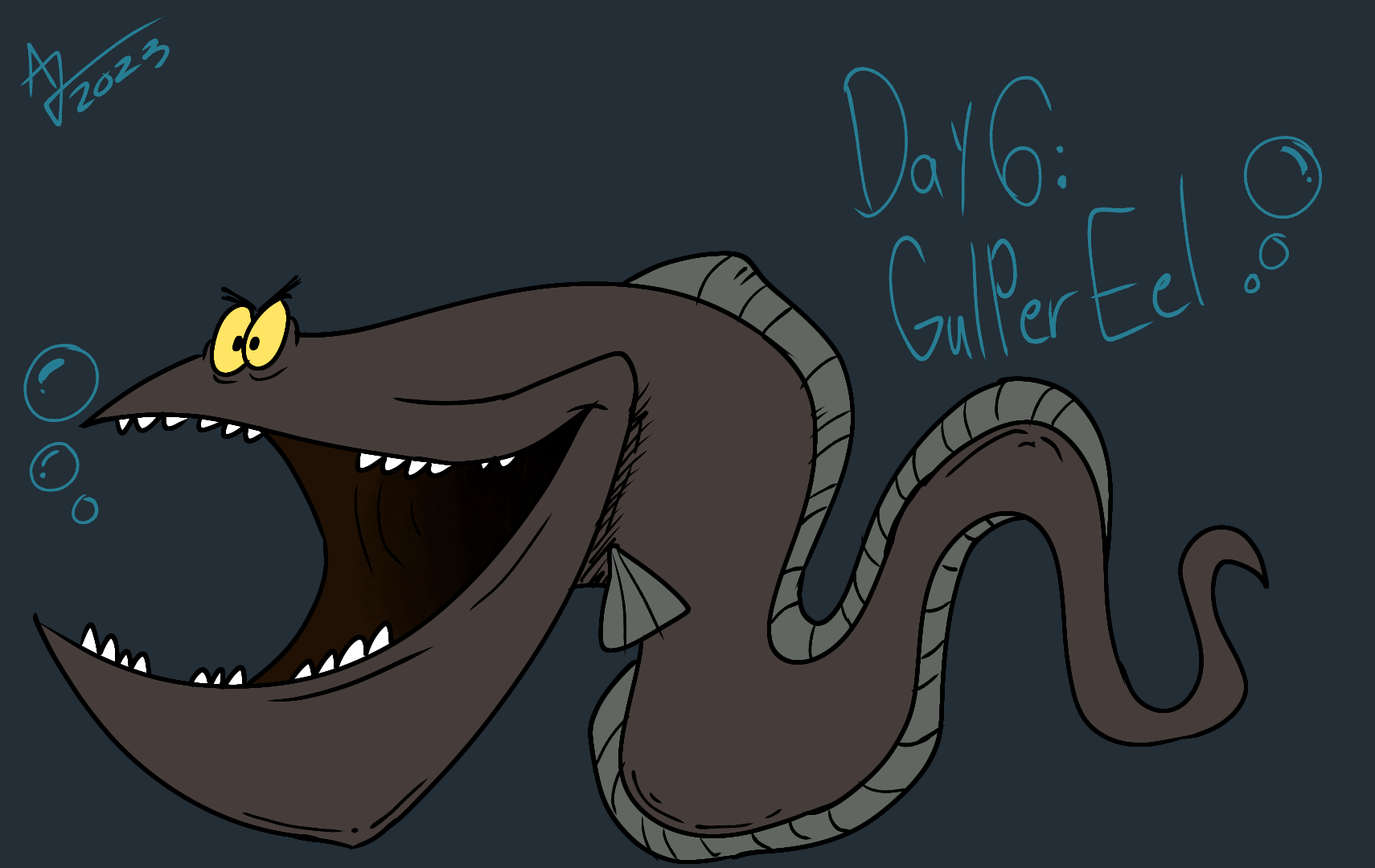 Deep Sea July Day 6 Gulper Eel By Alexisj153984 On Deviantart