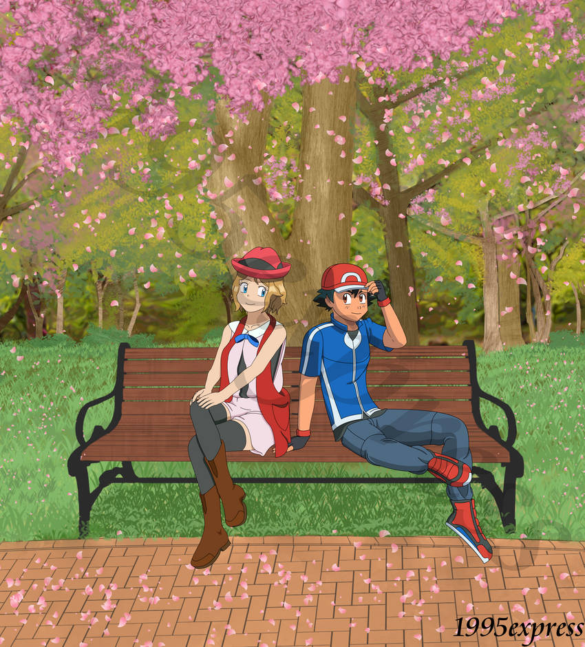 Ash And Serena By 1995express On Deviantart
