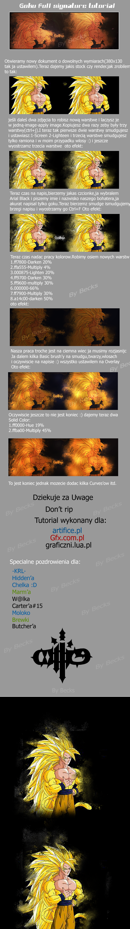 Goku Full signature Tutorial by Bec7ks on DeviantArt