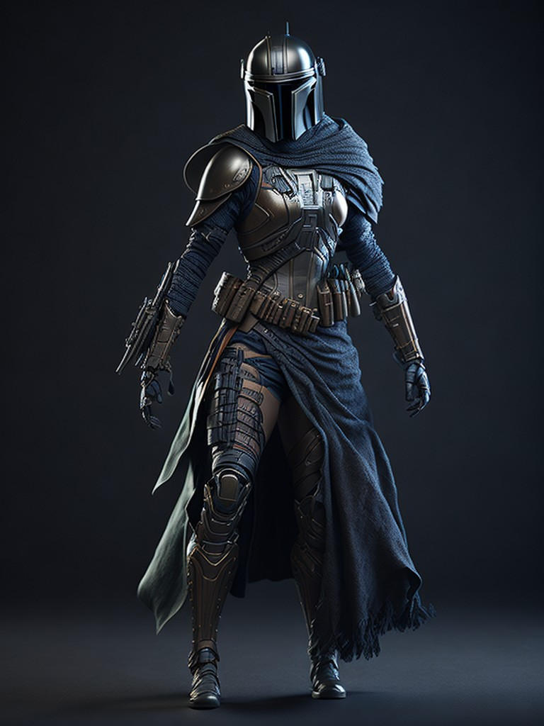 Leonardo Diffusion Render Of A Woman Mandalorian D By Jaredsyn On