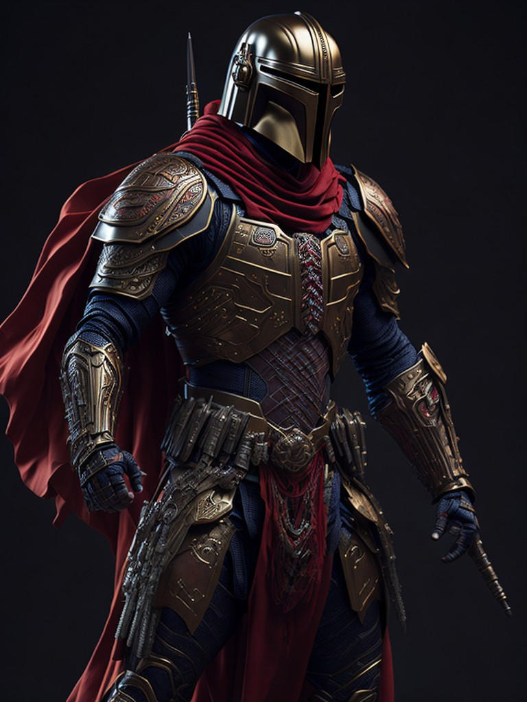 Leonardo Diffusion Render Of A Man Ornate Mandalor By Jaredsyn On