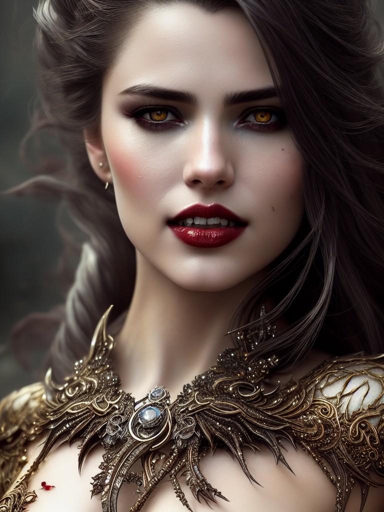 Rpg 40 A Beautiful Vampire Woman Baring Large Fang By Jaredsyn On