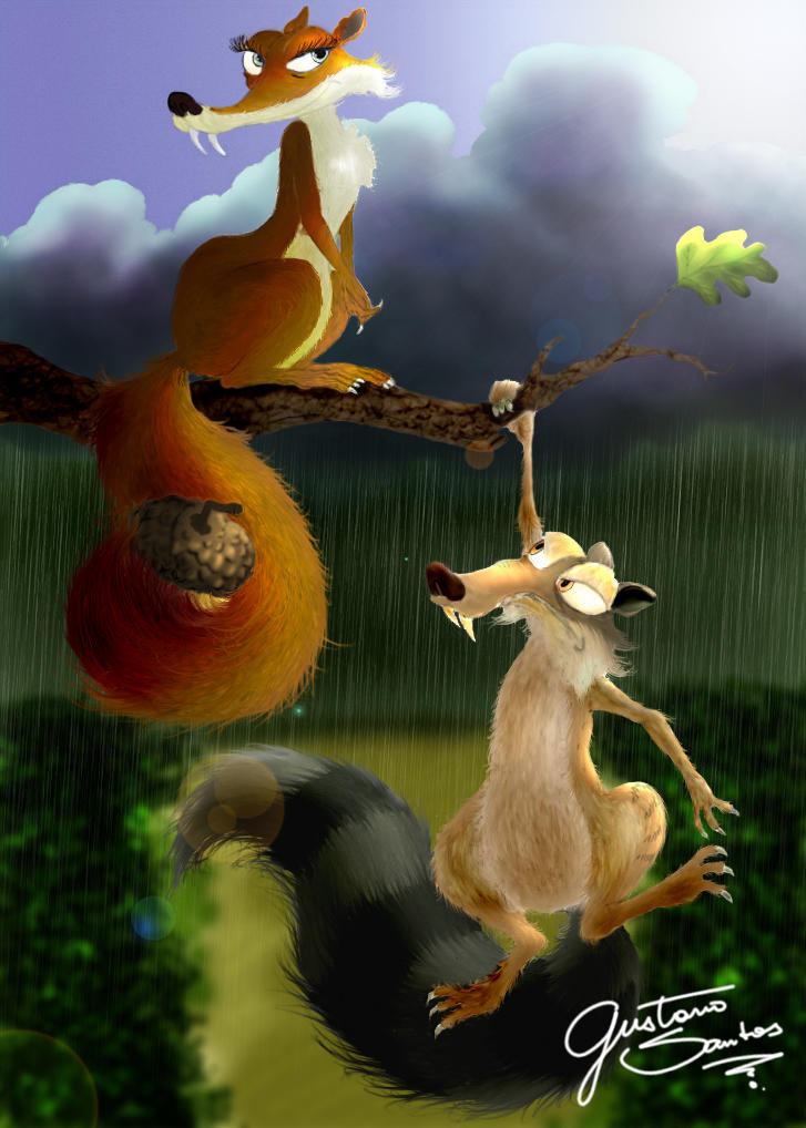 Scrat And Scratte By Guga Guga On Deviantart