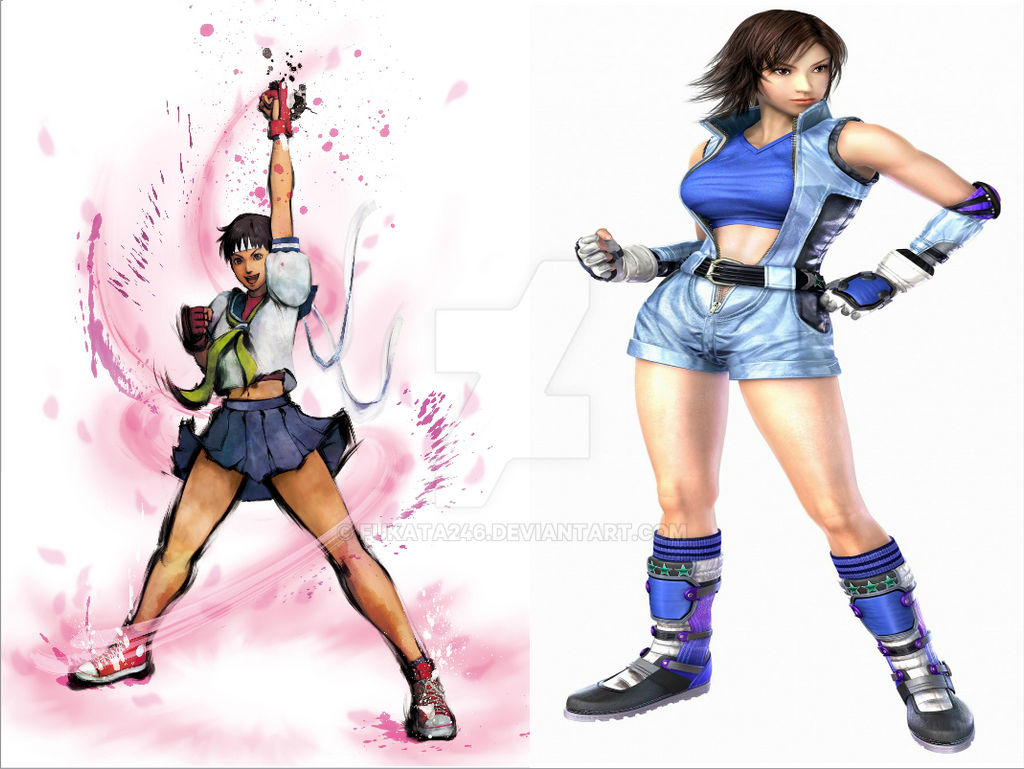 Sakura Kasugano Vs Asuka Kazama By Fukata246 On Deviantart