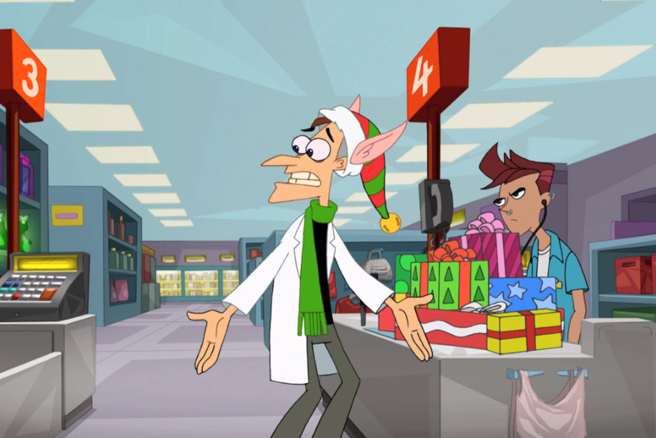 Doofenshmirtz doing last-minute Christmas shopping by ... Doofenshmirtz doing last-minute Christmas shopping by ...