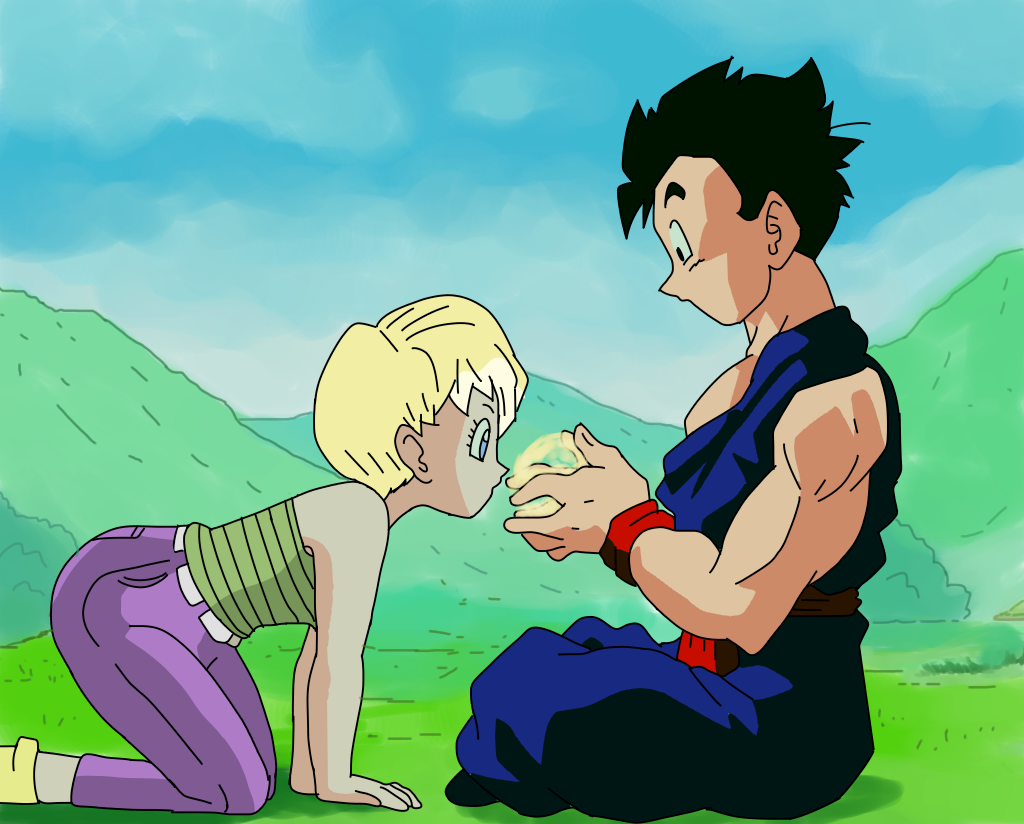 Gohan X Erasa Training By Goku Of Mecha On Deviantart