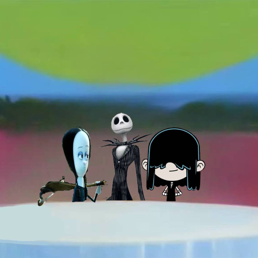 Wednesday And Lucy Chatting With Jack Skellington By Multiversedefender10 On Deviantart