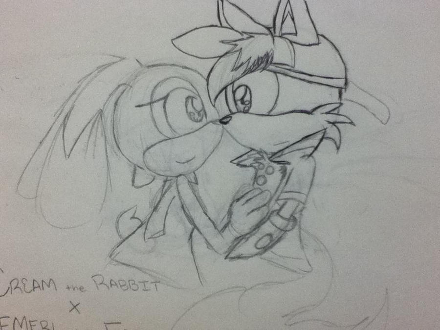 Cream X Emerl Sketch By Moonlightvegas On Deviantart