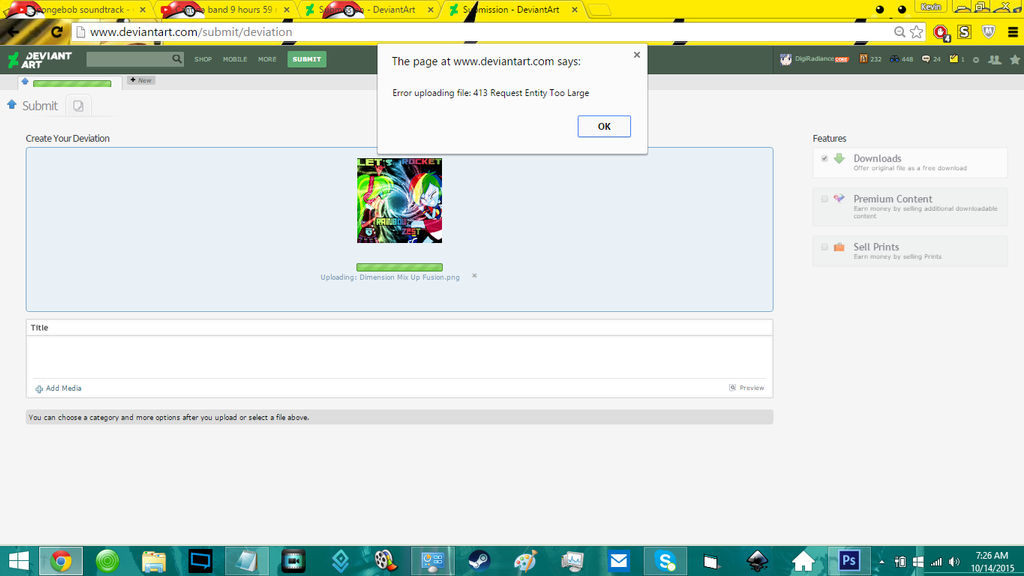 Uploading Error problem by Mirai-Digi on DeviantArt Uploading Error problem by Mirai-Digi on DeviantArt