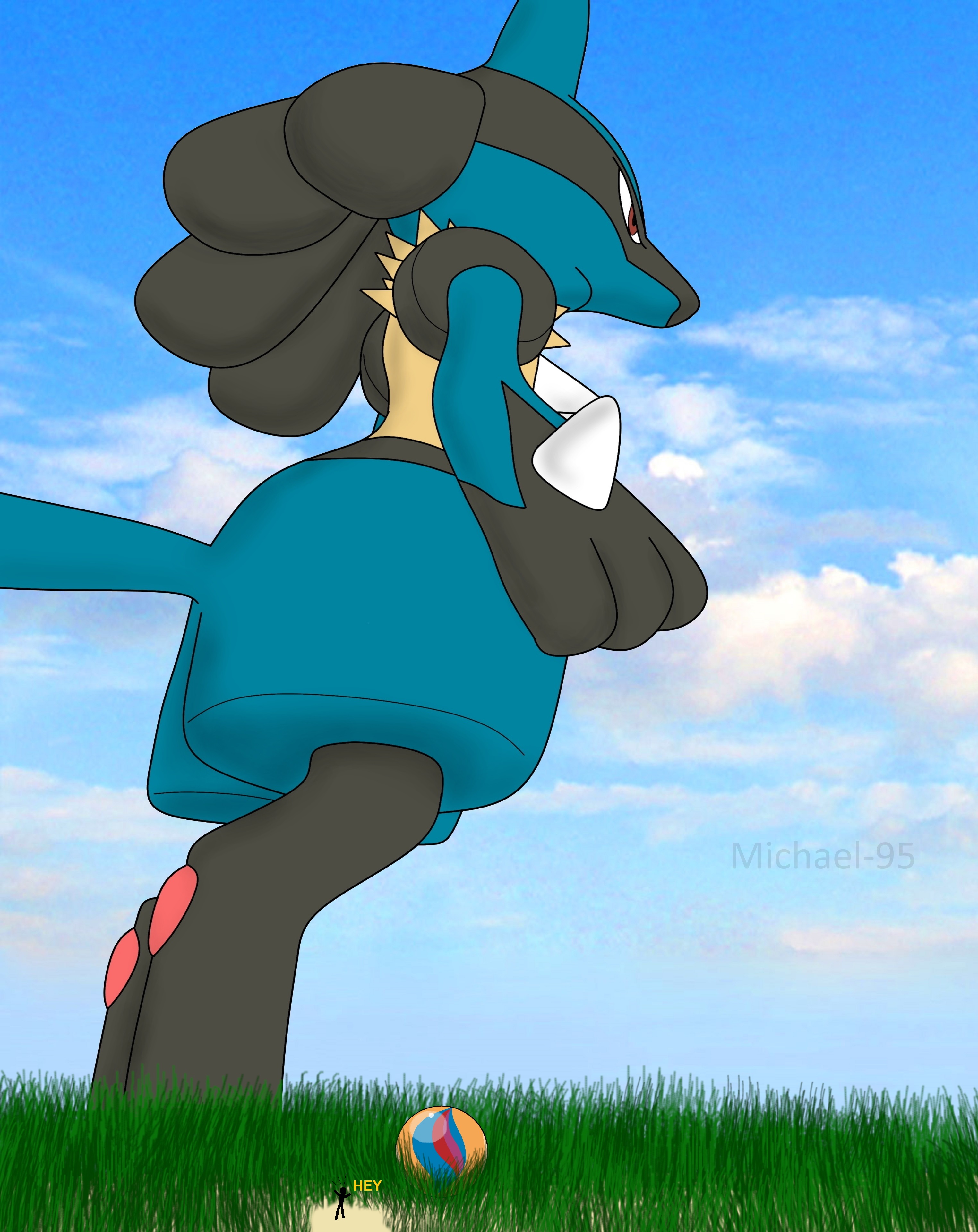 The Huge Mega Stone Macro Lucario By Michael 95 On Deviantart