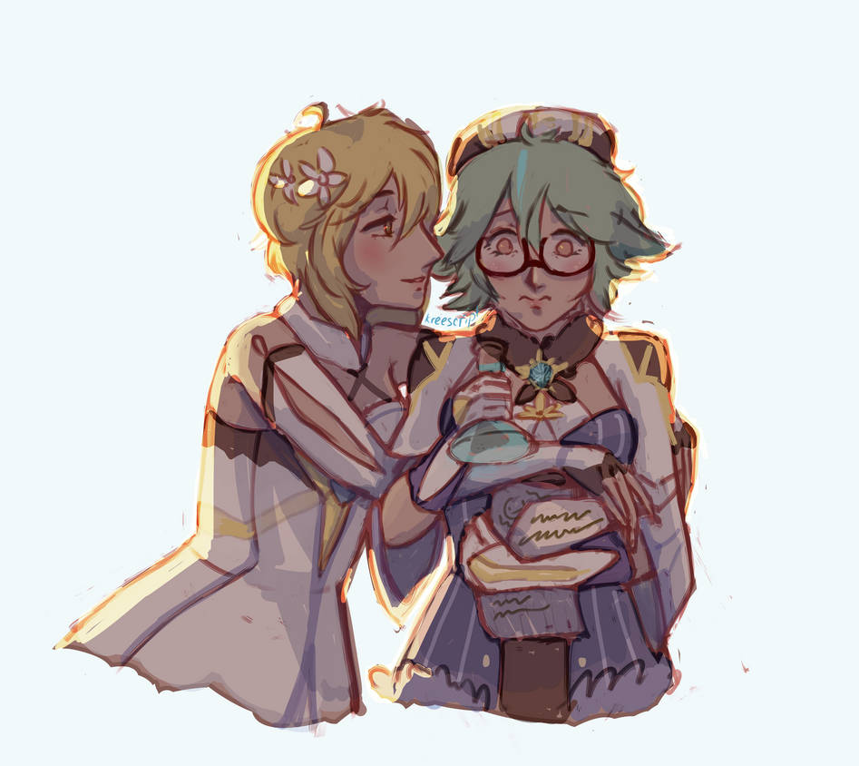 Sucrose And Lumine Genshin Impact By Kreescript On Deviantart