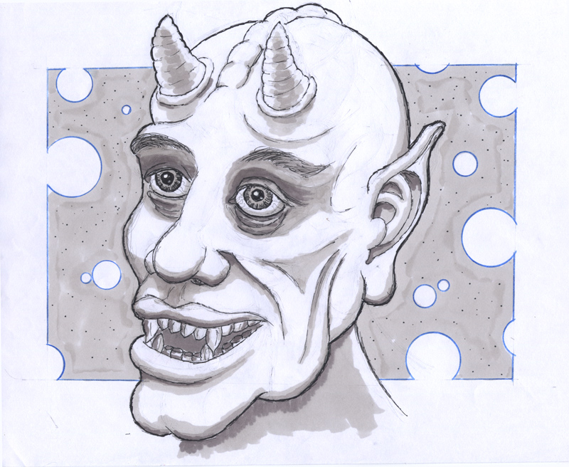 Elf with horns and fangs by rsandberg on DeviantArt