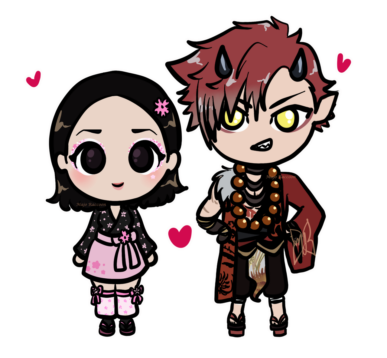 Chibi Yokai Couple By Majoraccoon On Deviantart