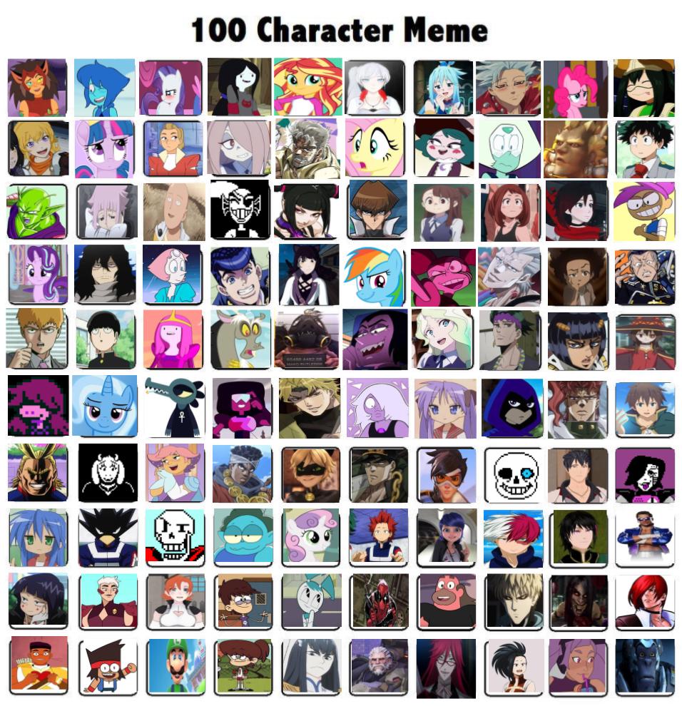 Top 100 Characters By Luigiguy54 On Deviantart