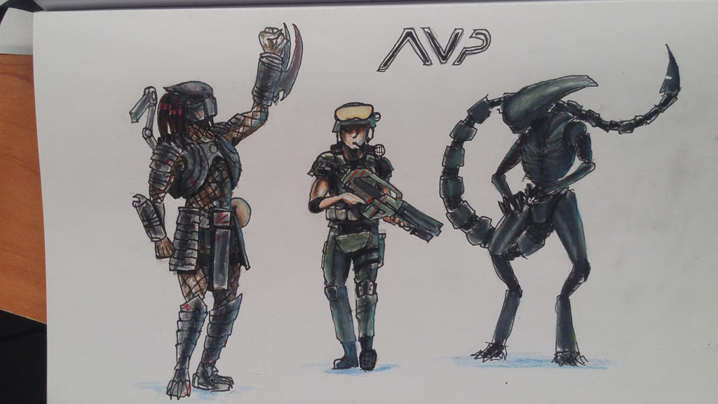 Some Alien Vs Predator Fan Art By Count Grimhart On Deviantart