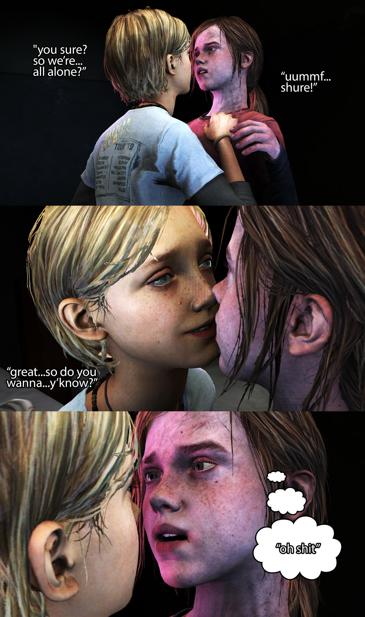 Alone Time Gts Ellie X Gts Sarah X Joel By Aryan Source On Deviantart