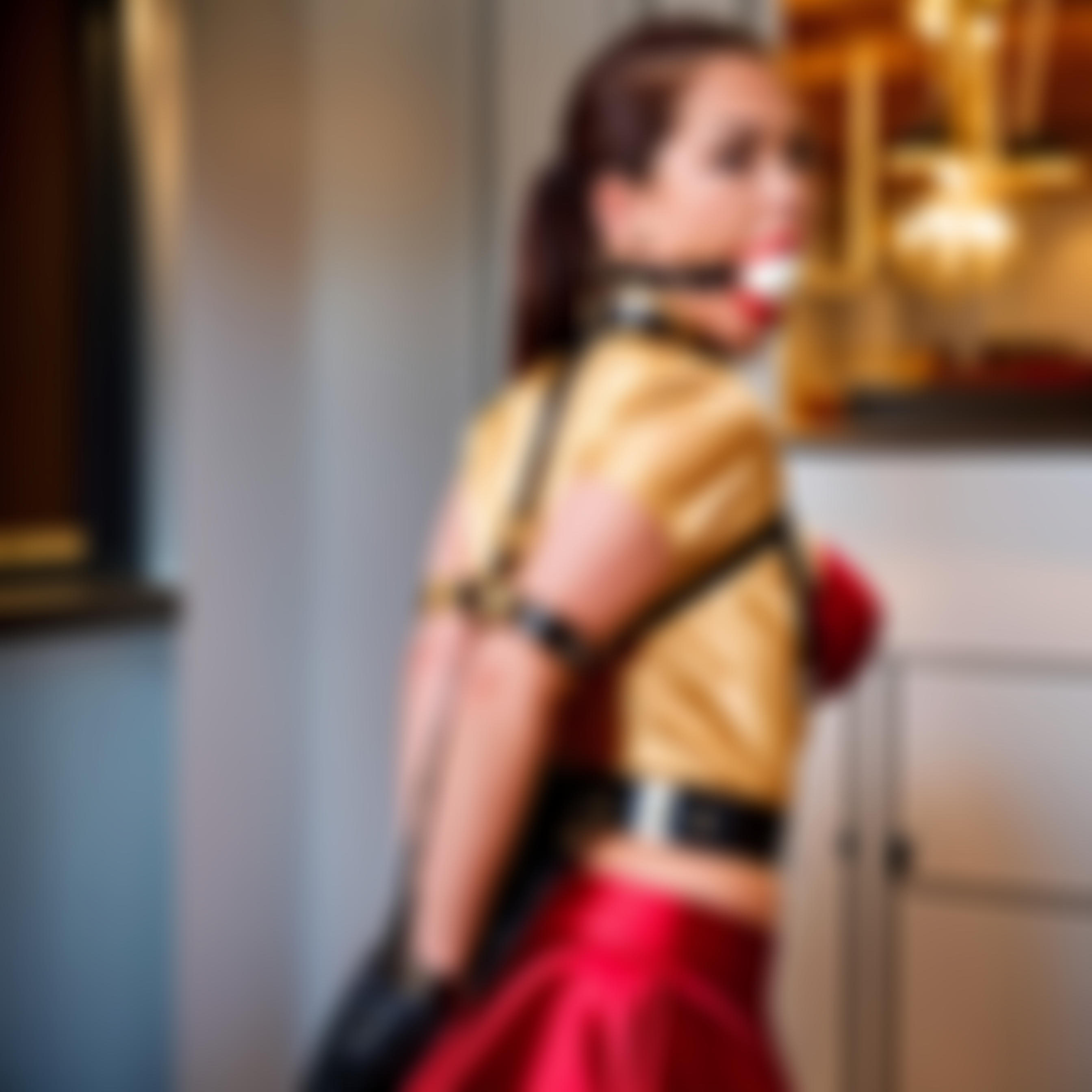 Elbows Cuffed And Armbinder With White Gag By Donaban On Deviantart