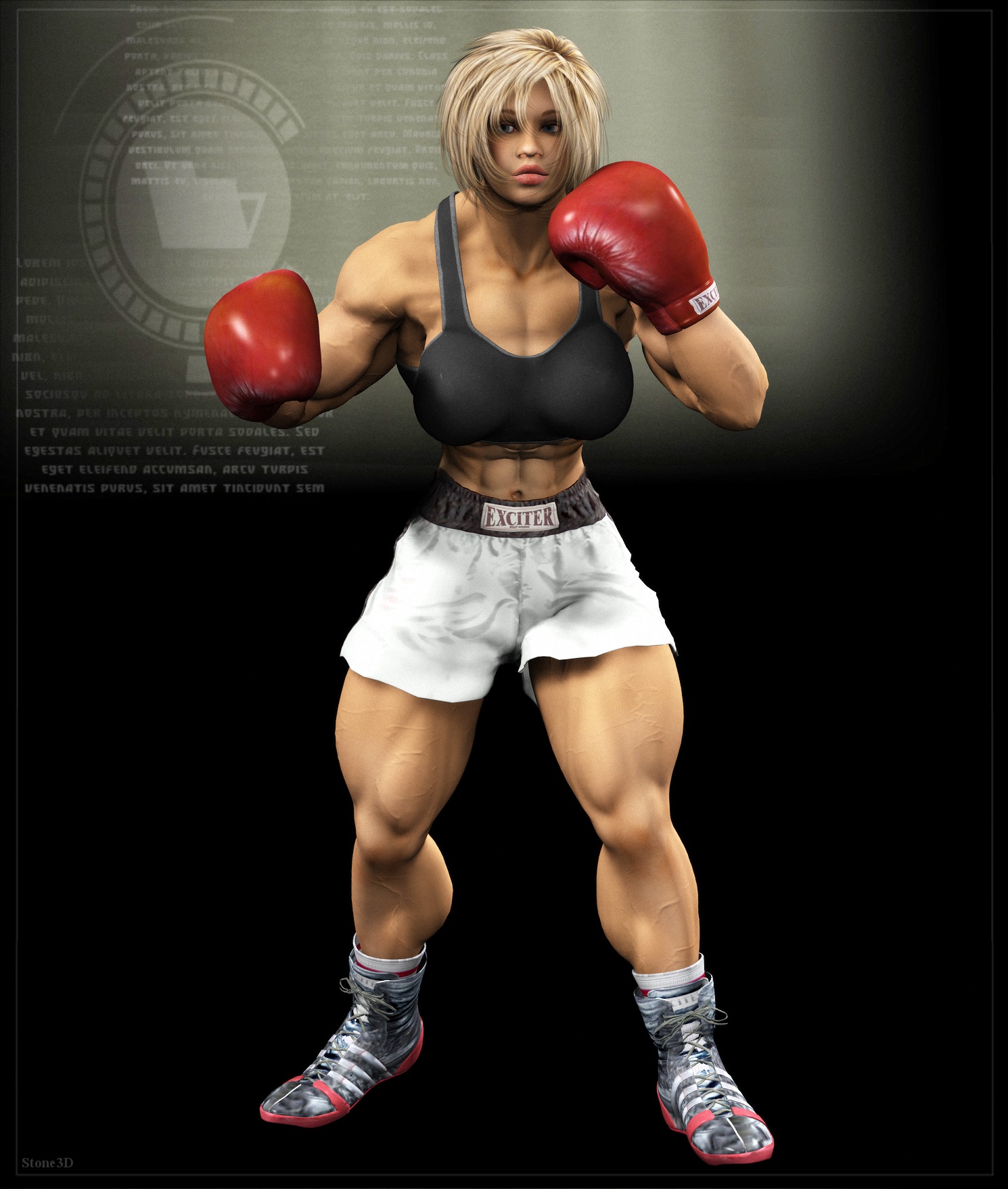 Sports Girl Boxing By Stone3d On Deviantart
