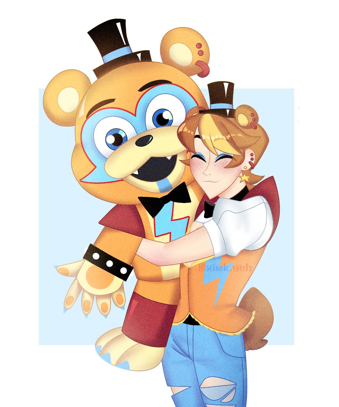 Fnaf Security Breach Glamrock Freddy By Xiwkyeh On Deviantart