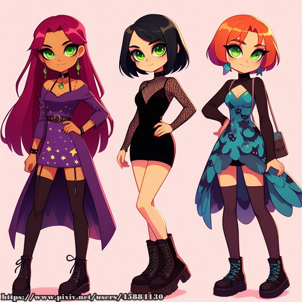 Trendygirls Gwen Raven Starfire By Ticktockmanii On Deviantart