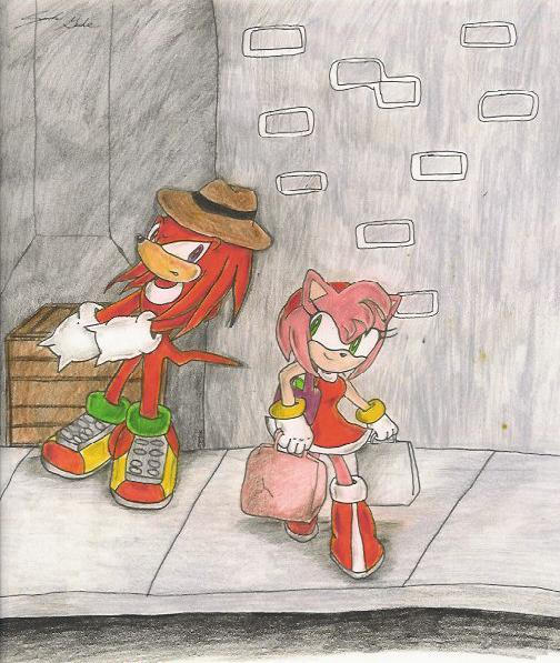 Amy and Knuckles by SBG6 by KnucklesEchidna-Fans on DeviantArt